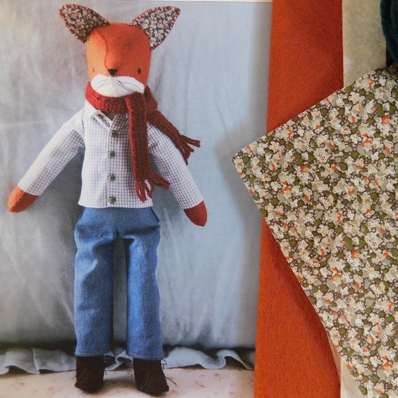 Posie | Office | Nip Basil Fox Retired Softie Animal Wool Felt Doll Kit ...
